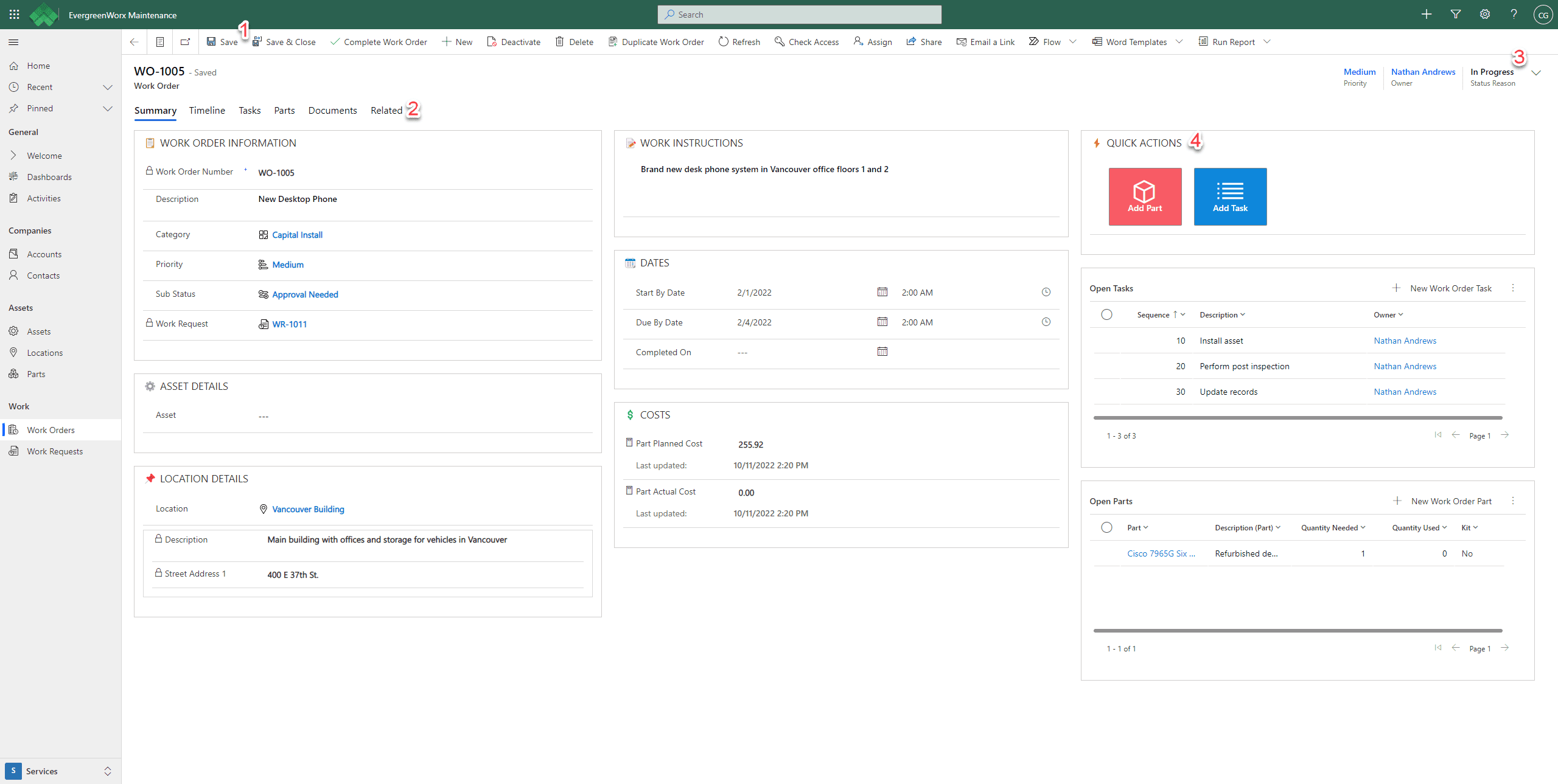 Work Orders | EvergreenWorx