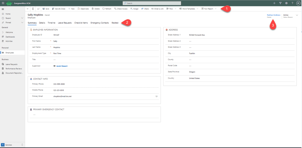 Employee Records | EvergreenWorx