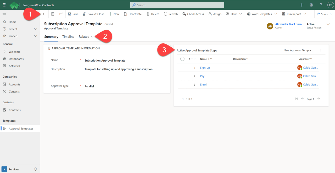 Approval Templates | EvergreenWorx Contracts