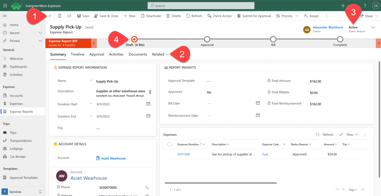 Expense Reports | EvergreenWorx