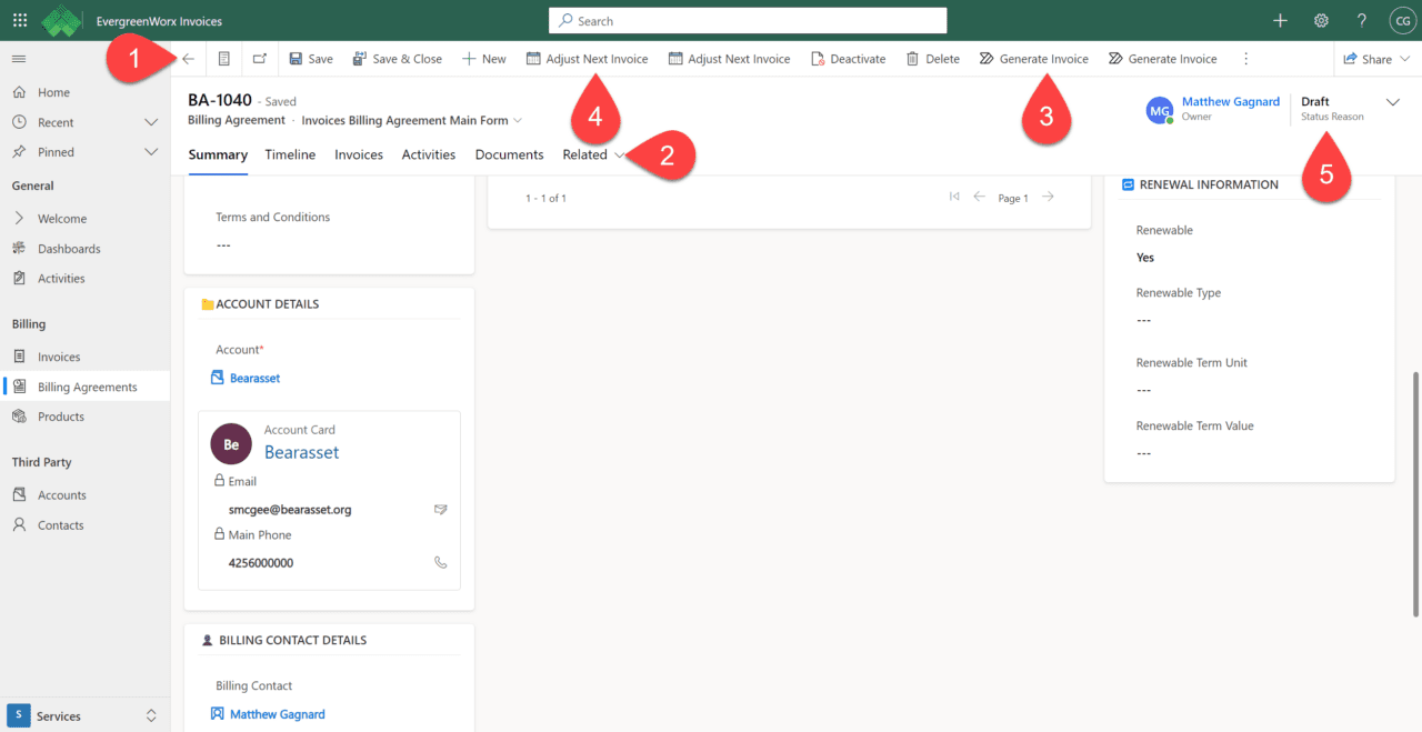 Billing Agreements | EvergreenWorx